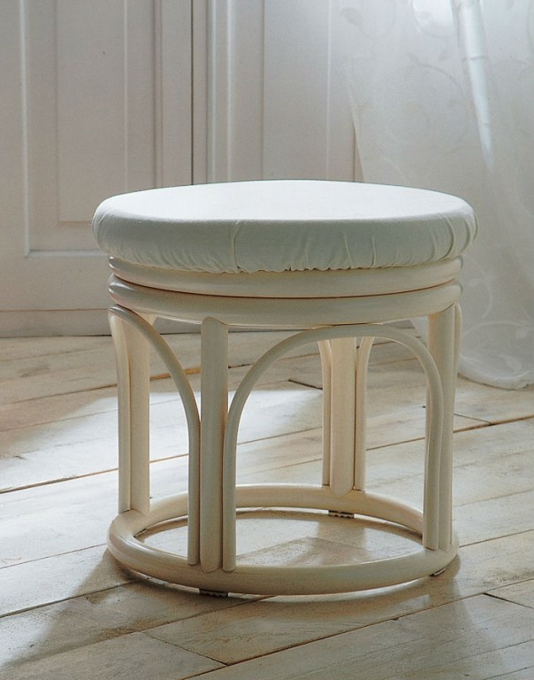 Pouf rond en rotin - Brin d'Ouest