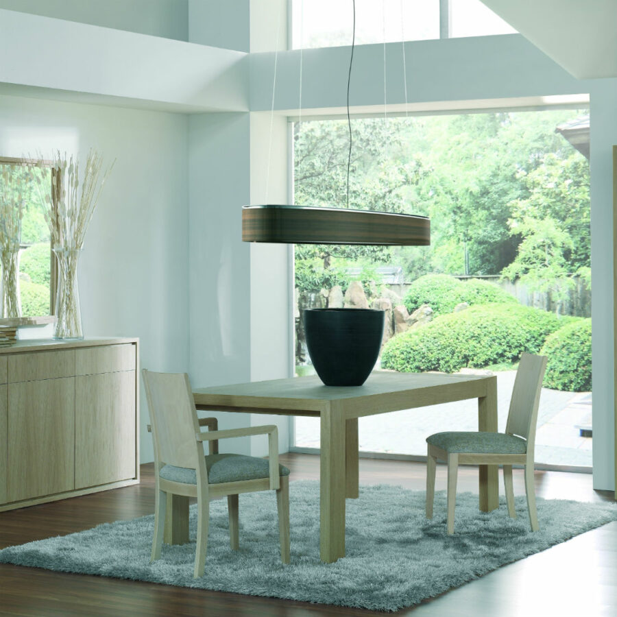 Table salle à manger contemporaine avec rallonge - Brin d'Ouest