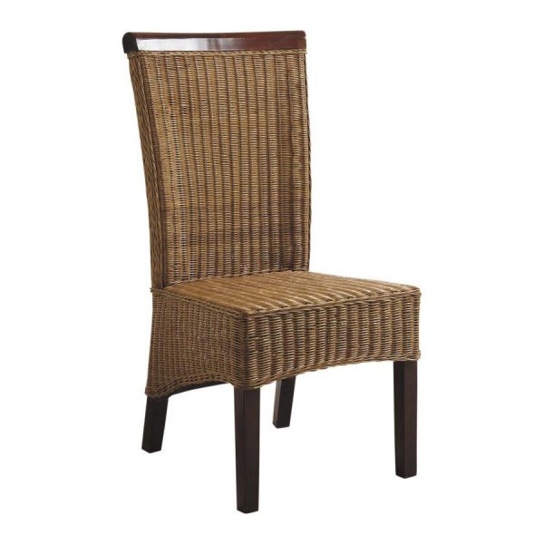 Chaise dossier ajouré en rotin - Brin d'Ouest